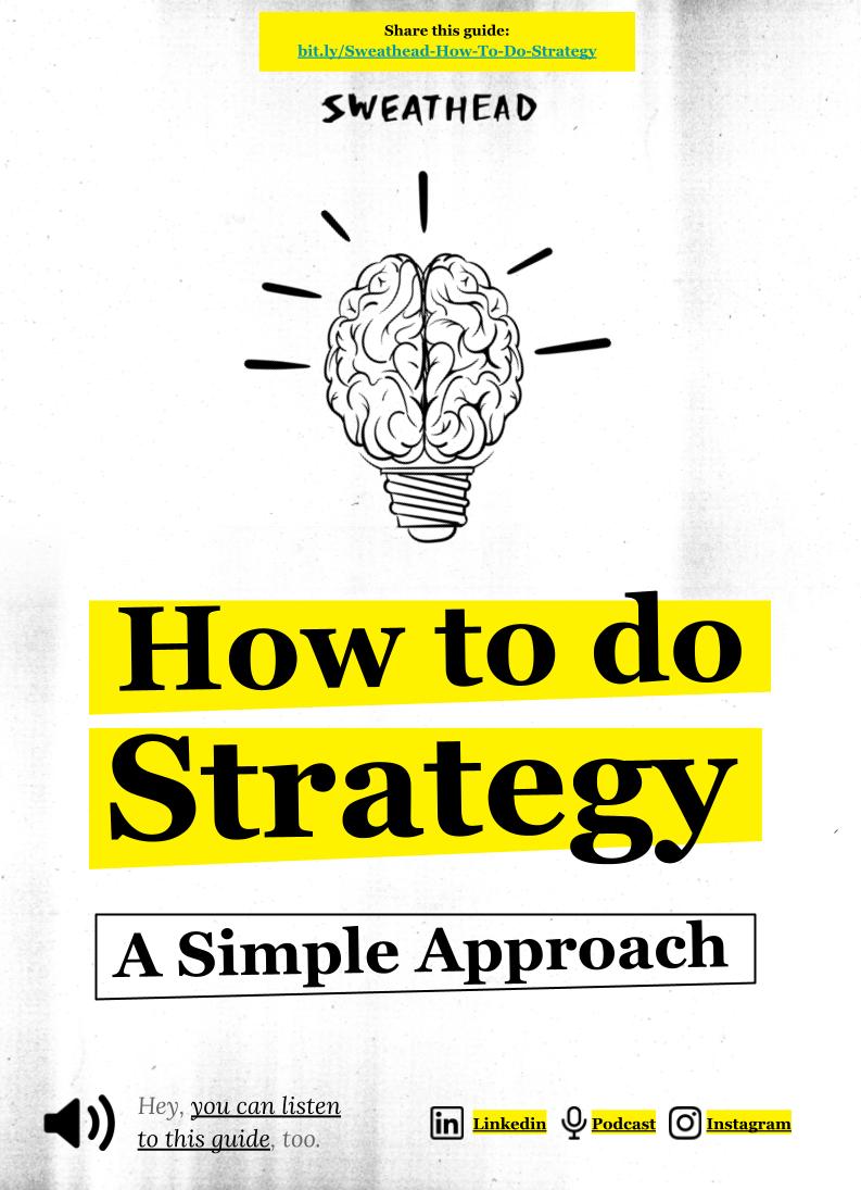 How To Do Strategy - Ebook Registration - Sweathead